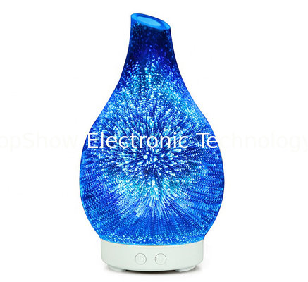 3D Glass Fireworks Aroma Essential Oil Diffuser Mist Maker Ultrasonic Humidifier