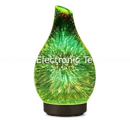 3D Glass Fireworks Aroma Essential Oil Diffuser Mist Maker Ultrasonic Humidifier