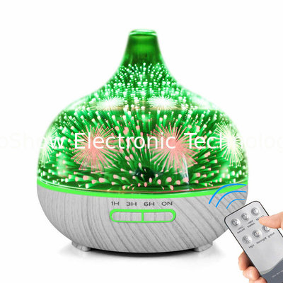 3D Firework Glass Essential Oil Air Aroma Diffuser 400ml Cool Mist Air Diffuser Humidifier