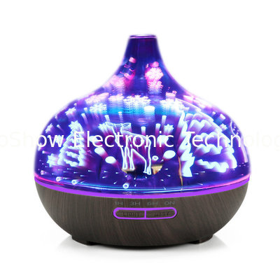 3D Firework Glass Essential Oil Air Aroma Diffuser 400ml Cool Mist Air Diffuser Humidifier