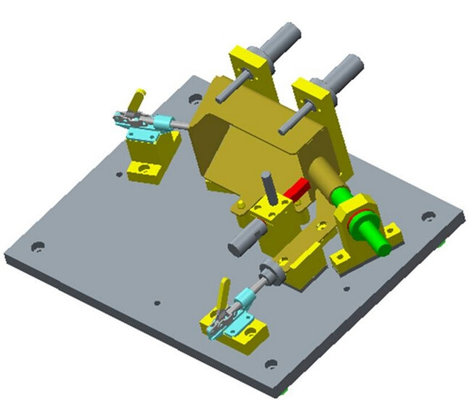 Motor Bracket Machining Assembly Fixtures Components , Pneumatic Clamps Fixtures