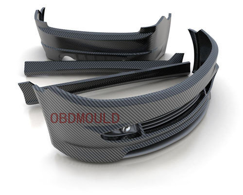 Black Color Plastic Auto Parts Mould , Injection Molding Automotive Panel Parts