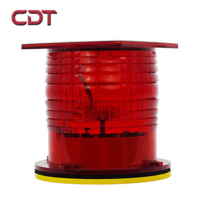 Red Color Electric Iron Tower Chimney Brige LED Type B Building Low Intensity Obstruction Lights Solar Powered