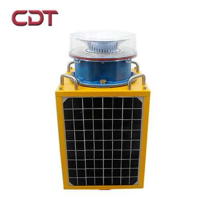 Red Aviation Obstruction light /CE ICAO 2000cd Type B Medium Intensity Solar Power Aircraft Warning Lights on Towers