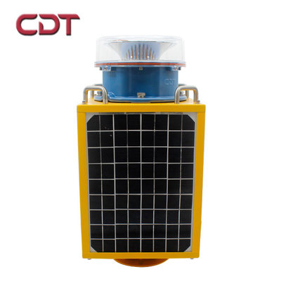 Red Aviation Obstruction light /CE ICAO 2000cd Type B Medium Intensity Solar Power Aircraft Warning Lights on Towers