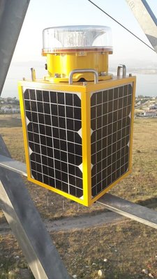 Communication Electrical Tower ICAO 2000cd RED Medium Intensity LED solar DC24V DC12V LED warning lights