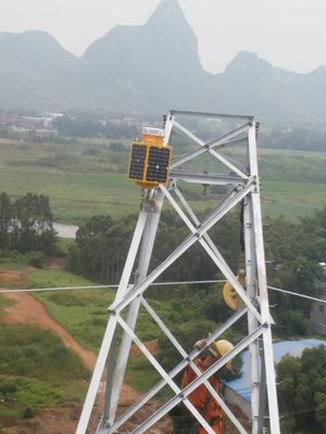 Communication Electrical Tower ICAO 2000cd RED Medium Intensity LED solar DC24V DC12V LED warning lights