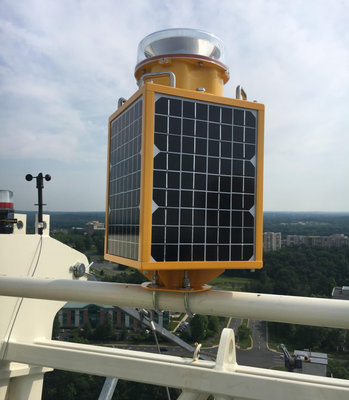 GSM Monopole Transmission Tower Photocell Flash Solar Power gps Medium Intensity single solar aviation obstruction light