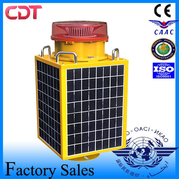 Red Flash Aircraft warning lighting View Distance 5km 10km LED Medium Intensity Solar power obstacle light