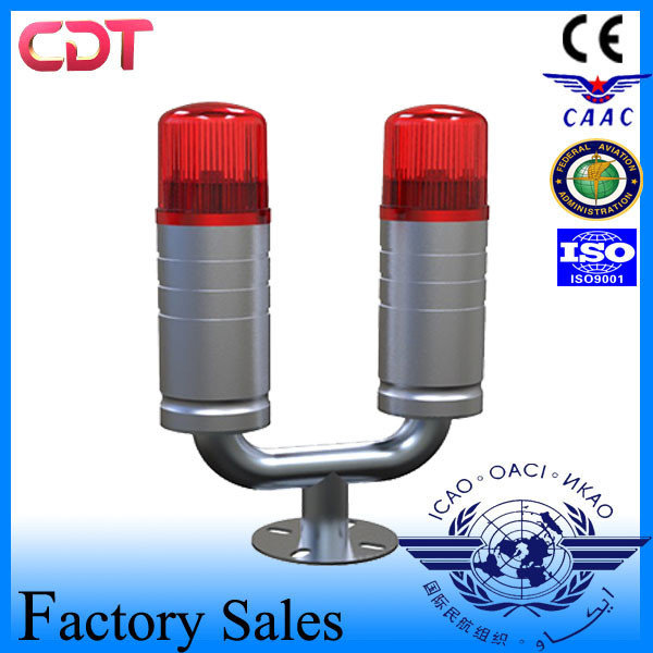 Aviation Obstruction light Steady Red 32cd Double Low Intensity aircraft warning lights for buildings