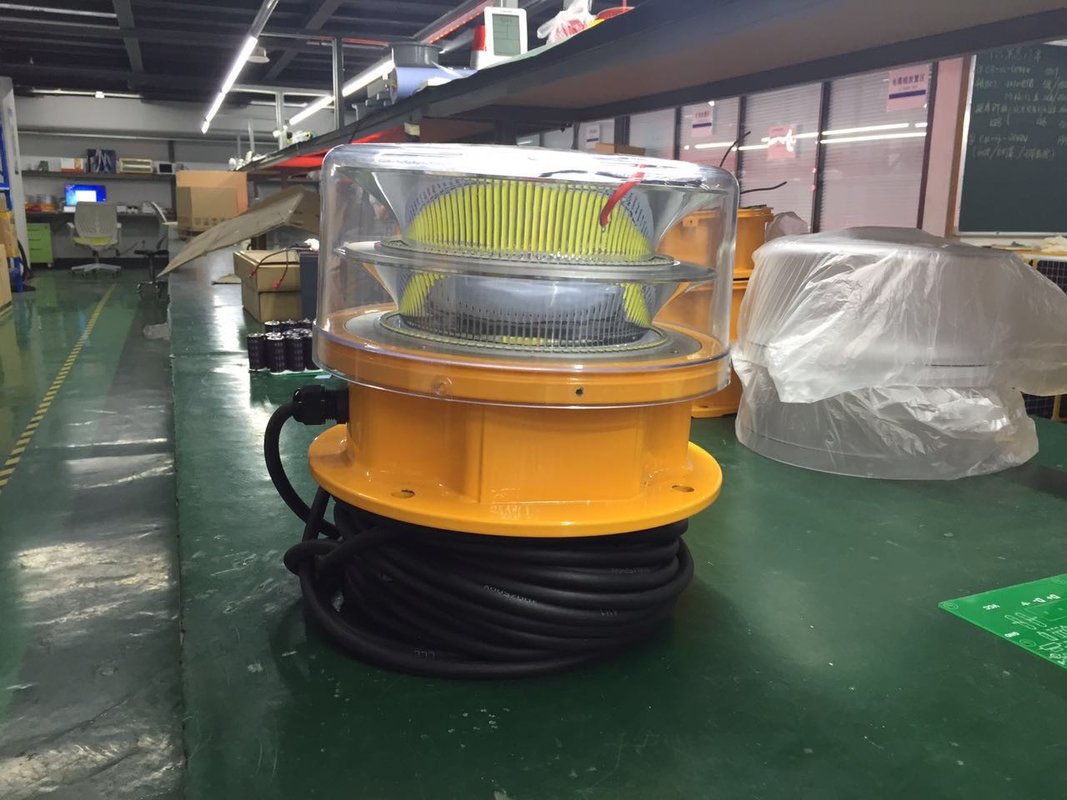 Above 45meter Building Chimney White LED Flashing Type A Double GPS Medium Intensity Obstruction Light For Telecom Tower