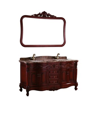China Floor Standing Double Sinks Bathroom Cabinet supplier
