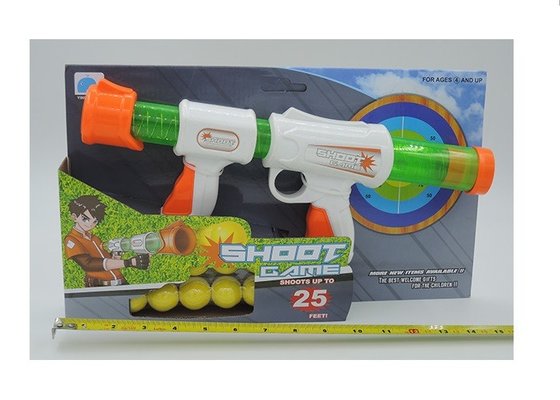China 14 " Air Popper Blaster Launcher Pull And Pump Shooting Toy With 10 Foam Balls supplier