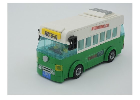 China 218Pcs DIY Building Blocks Educational Toys Open Door Tour Bus 3 Deformation supplier