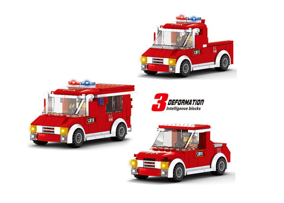 China 170Pcs ABS Plastic Educational Children's Building Blocks Toys Fire Rescue Truck supplier