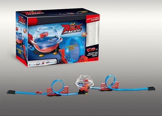 China Spherical Toy Race Car Track Sets 360° Spinway Stunt Racing 26 Pcs 2 Cars 74 " supplier