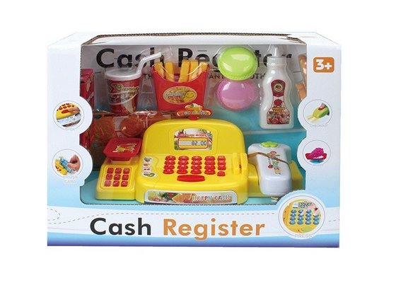 China Safe Plastic 12.6 " Toy Cash Register With Scanner / Clear LCD Screen supplier