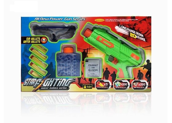 China 2 In 1 EVA Water Bullet Shooting Blaster Gun Children's Play Toys Age 14 W / Glass supplier