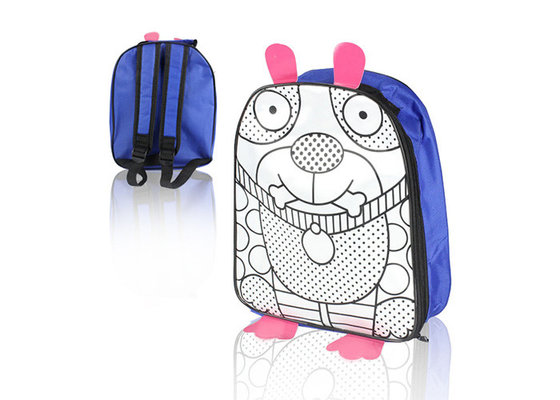 Washable DIY Color Painting Kids School Bags With Safe Eco Friendly Material supplier