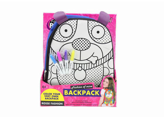 DIY Painting Backpack Arts And Crafts Toys Draw Your Own School Backpacks supplier