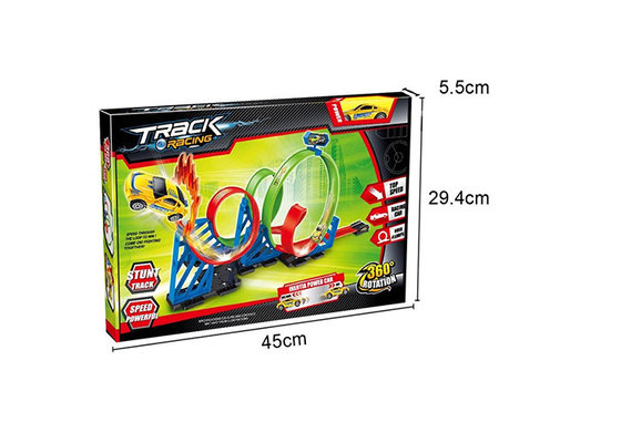 Fast Speed 4 Loops Toy Race Car Track Sets For 3 Year Old And Up supplier
