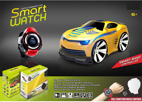 Remote Voice Controlled Toy Racing Cars With Watch Shaped Controller 3 Speed supplier