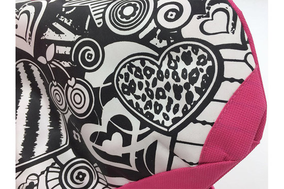Pink Color 11 Inch DIY Drawing Message Bag With 4Pcs Bright Color Markers supplier