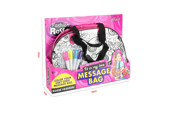 DIY Painting Arts And Crafts Toys Zipper Locked Hand Bag With 4 Marker Pens supplier