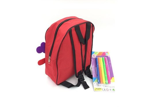 Customized DIY Arts And Crafts Toys For Kids Cute Carton Backpack With 5 Pens supplier