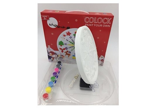 9 Inch Plaster Clock Arts And Crafts Toys Real Function For Boys And Girls supplier