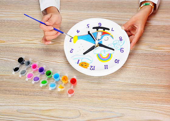 DIY Cartoon Helicopter Clock Children's Arts And Crafts Sets Real Movement supplier