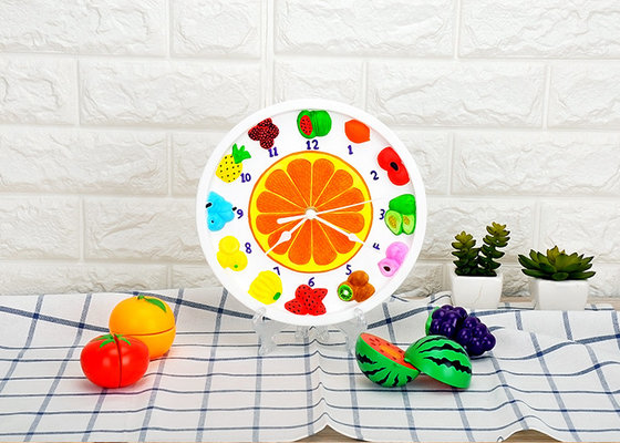 Fruit Style Arts And Crafts Toys Set DIY Painting Plaster Craft Clock Real Movement supplier