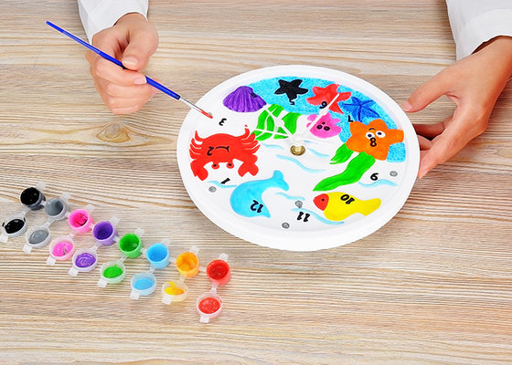 Funny Arts And Crafts Kits For Kids Craft Clock Mechanism with DIY Painting supplier