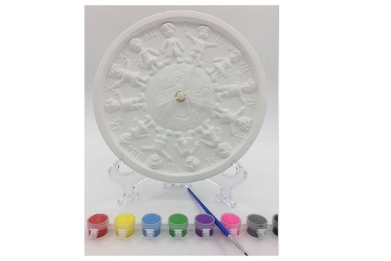 DIY Painting Battery Powered 9 " Wall Clock Art And Craft Kits For Children supplier