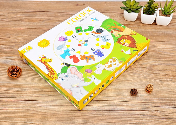 Magic Moving Wildlife Design Clock Arts And Crafts Toys With 8 DIY Colors 21CM Dia supplier