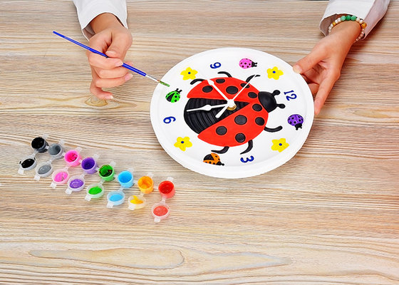 Children's Arts And Crafts Toys DIY Assemble Plaster Clock Lovely Ladybug Design supplier