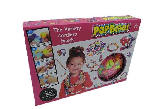 Durable Soft Plastic Girls Play Jewelry Set DIY Necklace Ring 200Pcs supplier