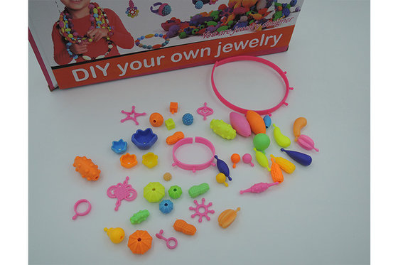 Durable Soft Plastic Girls Play Jewelry Set DIY Necklace Ring 200Pcs supplier