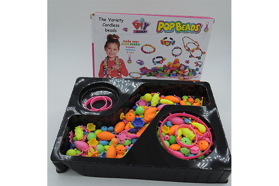 Durable Soft Plastic Girls Play Jewelry Set DIY Necklace Ring 200Pcs supplier