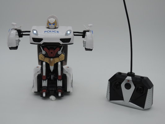 Remote Control Transformers Police Car Toy Autobot Hand Induced Deformation supplier