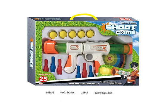 Air Powered EVA Shooting Gun Kids Sports Toys with Dart Targets Soft Foam Balls supplier