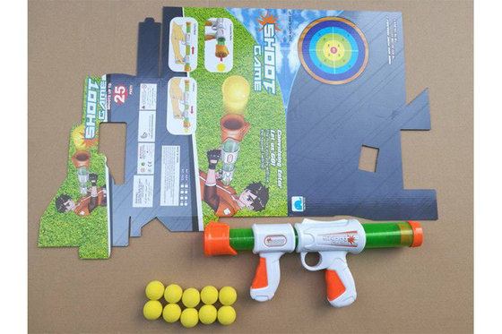 Air Powered EVA Shooting Gun Kids Sports Toys with Dart Targets Soft Foam Balls supplier