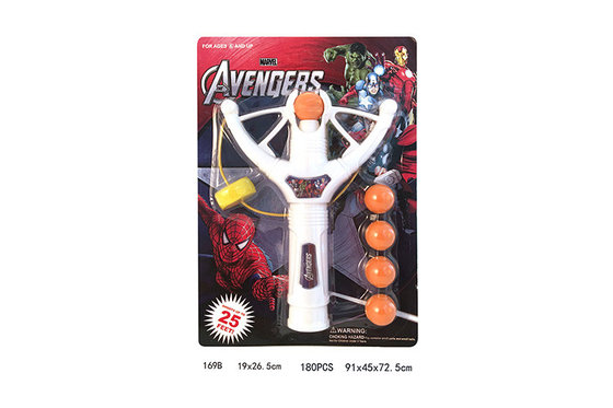 Funny 8 " Plastic Slingshot Toy Kids Sports Toys With 5 Softballs White Color supplier