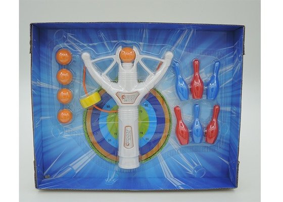 Super Power 8 " Flying Kids Slingshot Toys With 5 Foam Balls And 6 Targets supplier