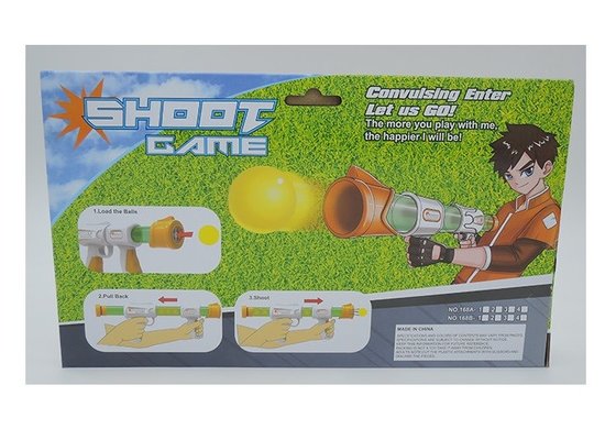 14 " Air Popper Blaster Launcher Pull And Pump Shooting Toy With 10 Foam Balls supplier
