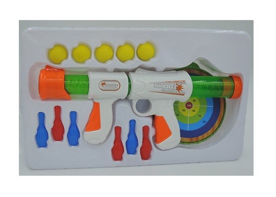 Air Powered EVA Shooting Gun Kids Sports Toys with Dart Targets Soft Foam Balls supplier