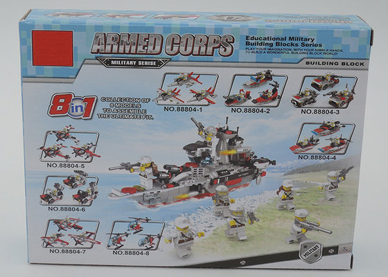 8 In 1 Military Vehicles Building Blocks Educational Toys DIY Convertable 75Pcs supplier