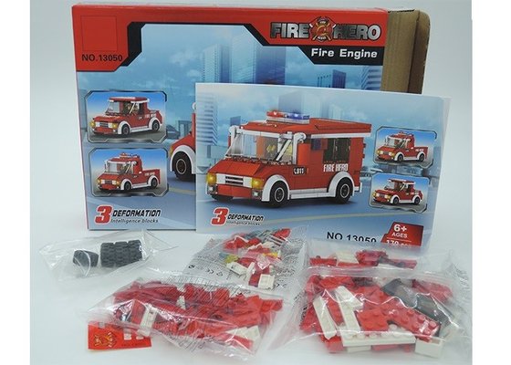 170Pcs ABS Plastic Educational Children's Building Blocks Toys Fire Rescue Truck supplier