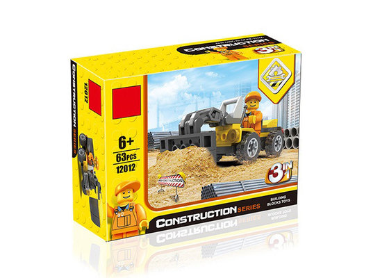 72Pcs 3 In 1 Mini Plastic Construction Toys Vehicle , Colored Kids Building Blocks supplier