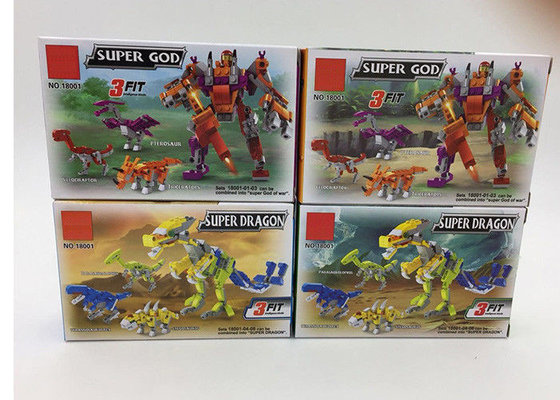 Transformer Dinosaur Robot Plastic Interlocking Building Blocks 6 Styles Convertable supplier